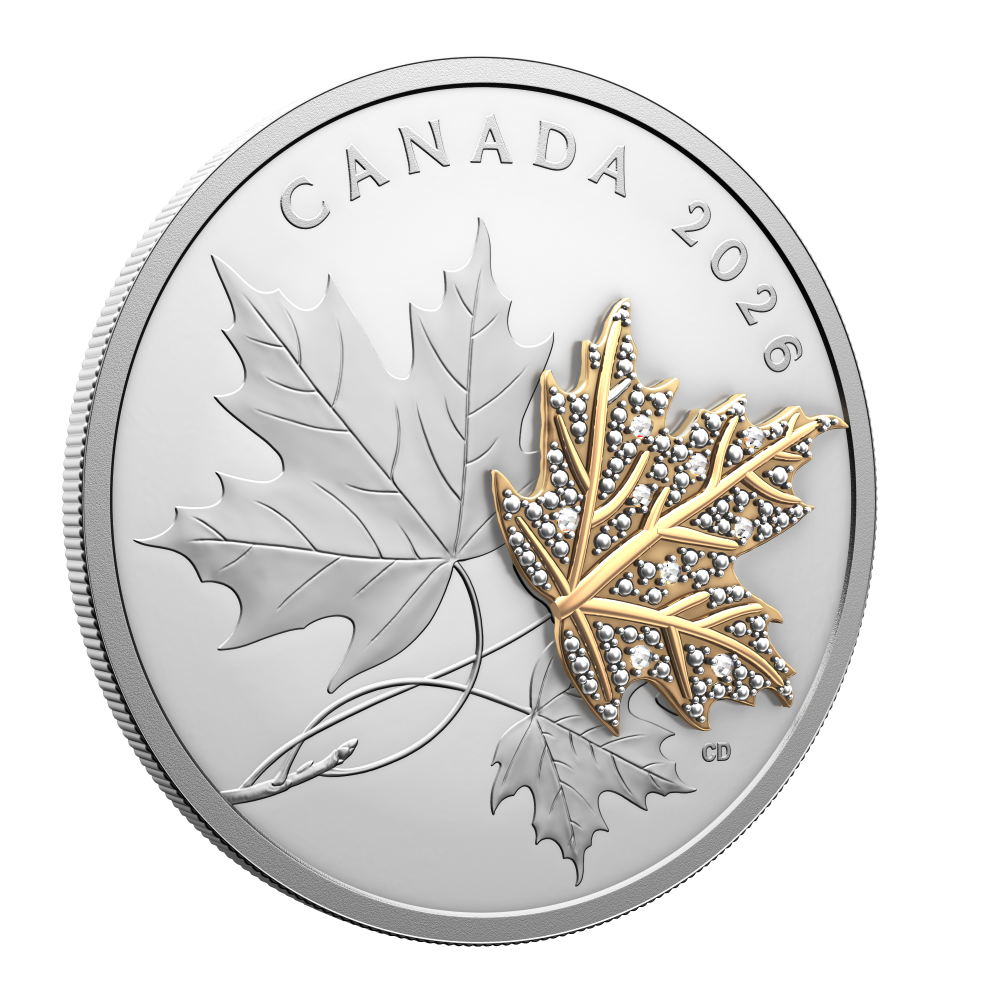 2026 $30 Precious Maple Leaves 2.2 Oz Selectively Gold Plated Fine ...