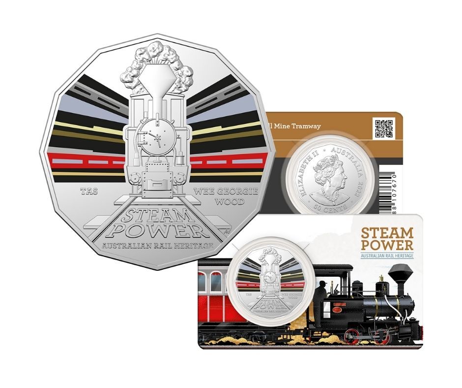 2022 50c Australian Steam Trains Tasmania ‘Wee Georgie Wood' - Aussie ...